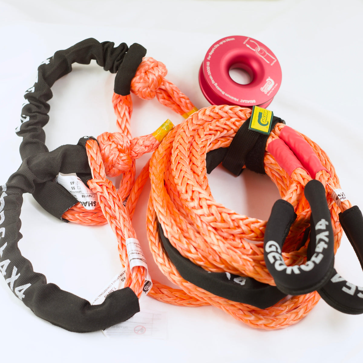 Winch Extension Rope + Soft Shackle Combo ( with or without pulley Rin ...