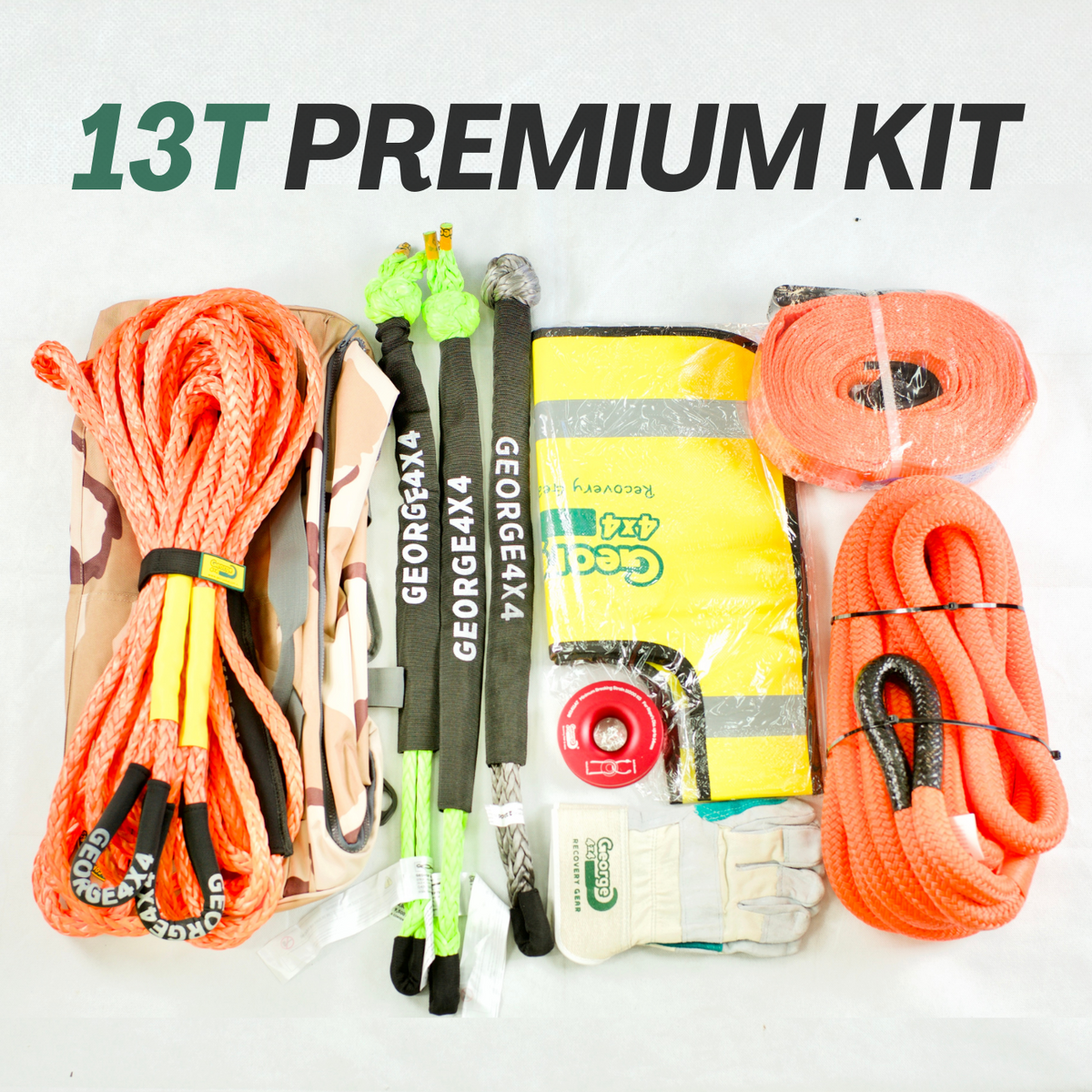 13T Snatch & Winch Premium Recovery Kit 10pcs – George4x4 4WD Recovery Gear