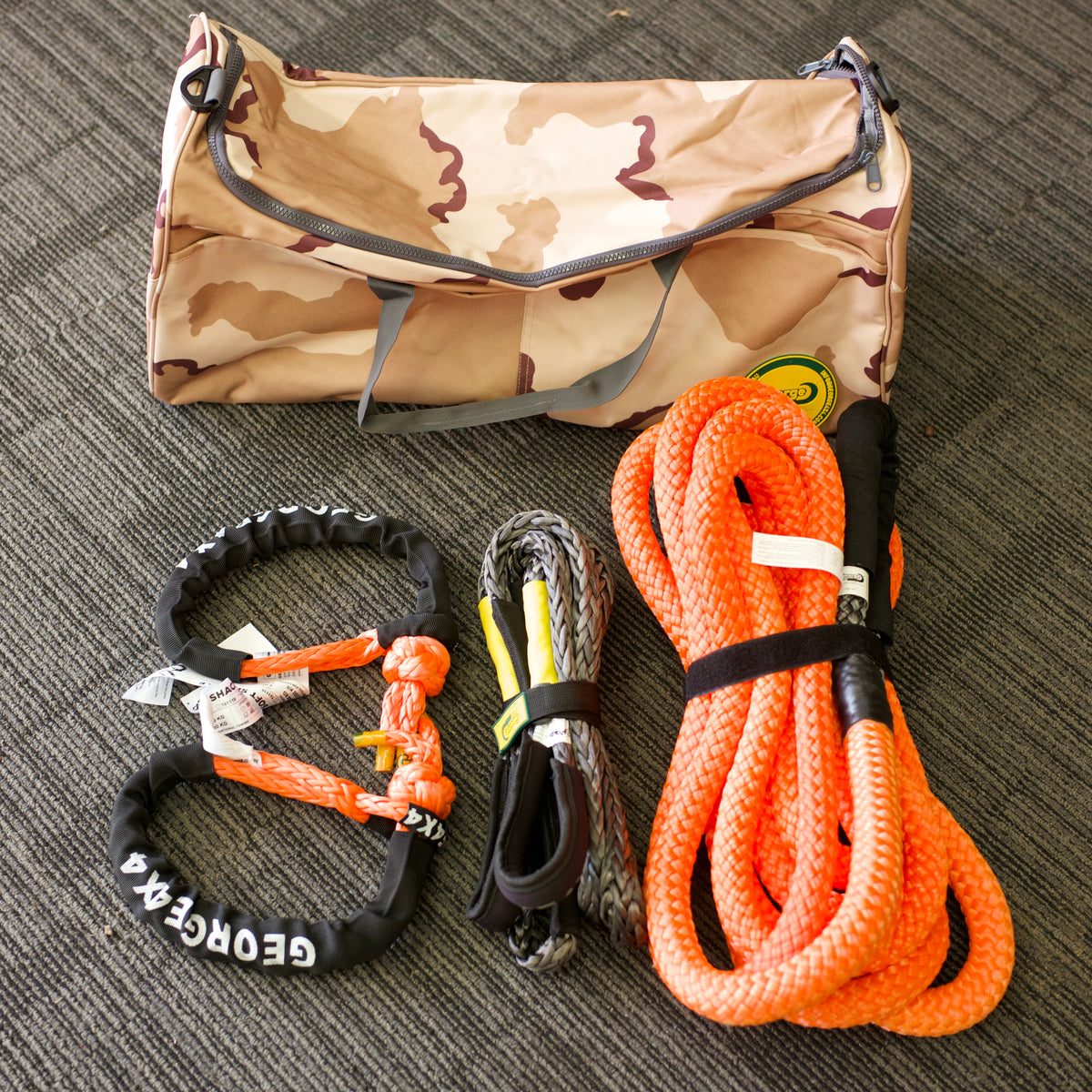 13K Essential Snatch Recovery kit: Kinetic Rope 13300kg + Bridle Rope ...