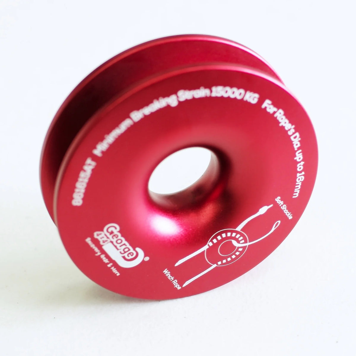 4WD Recovery Pulley Ring 15000kg, Ideal for Soft Shackle & Winch Rope ...