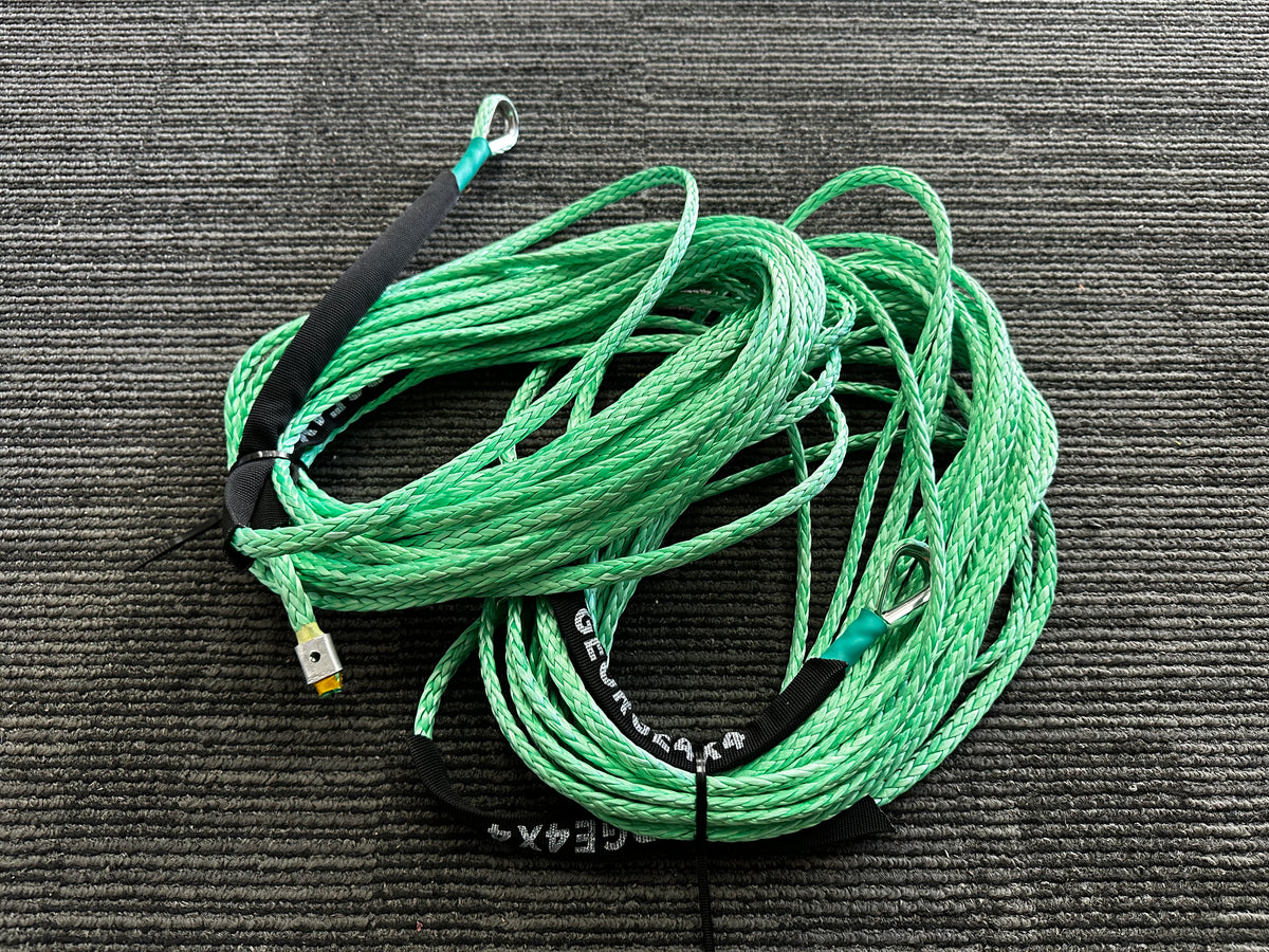 Winch Rope 12m*3300kg, Tubular Thimble eye / Soft eye, Jimny Recovery ...