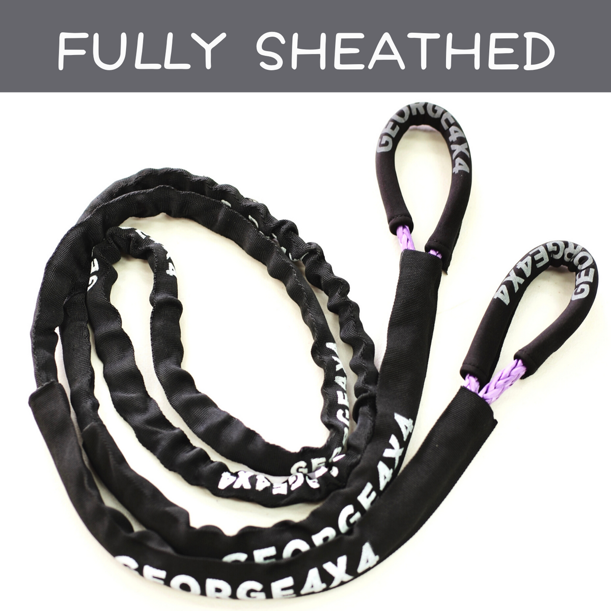 Australian made Sheathed Bridle Rope PP 11mm*11000kg, 4WD Recovery ...