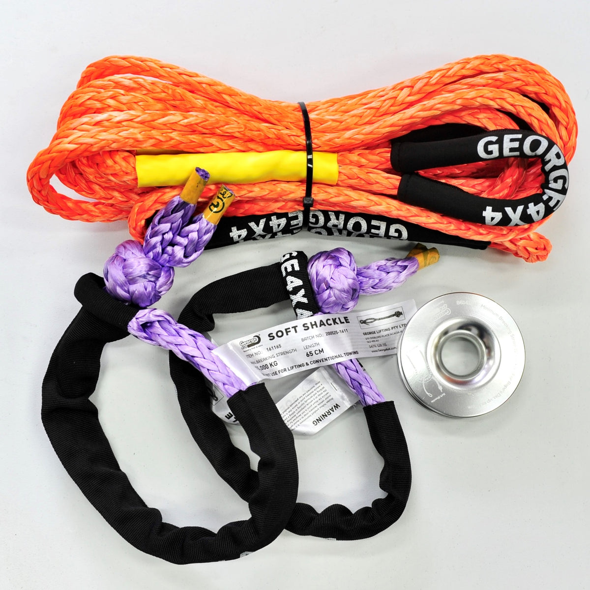 Extension Rope 11ton + 2 Soft Shackle 15ton + 1* Pulley Ring 11ton - 4 ...