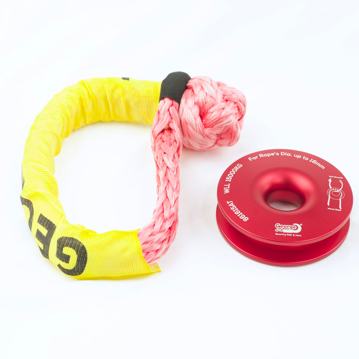 Heavy Duty Soft Shackle + Ring Combo: 30000kg Soft Shackle + 15000kg W ...