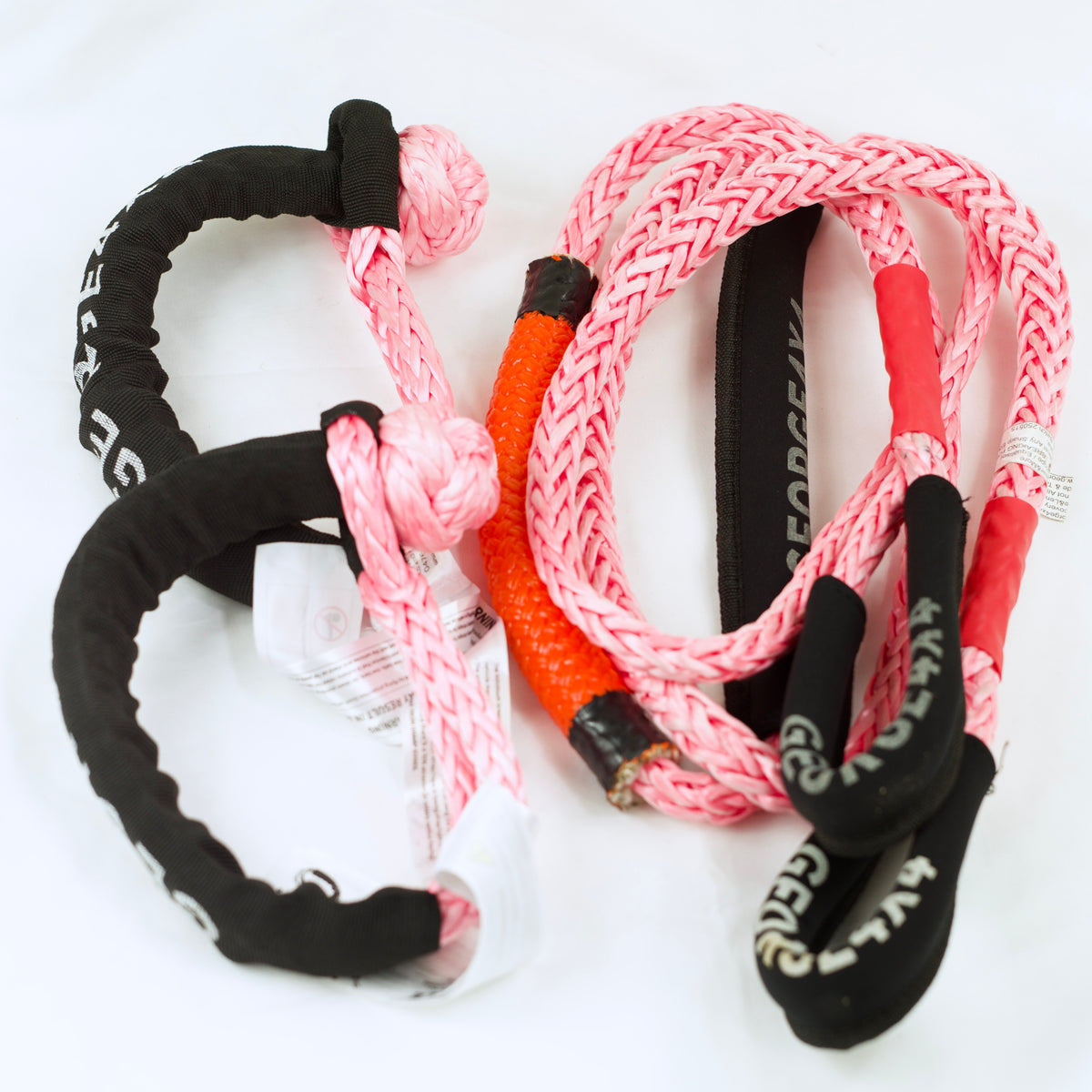 Pink Rope Combo: 1X Extension / Tow 11ton + 2 X Soft Shackles 16ton ...