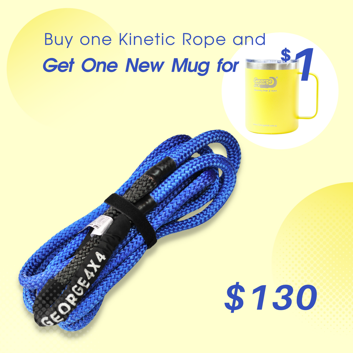 Nylon Kinetic Rope: 9m*8600kg Buy one and get one Cup For $1 ...