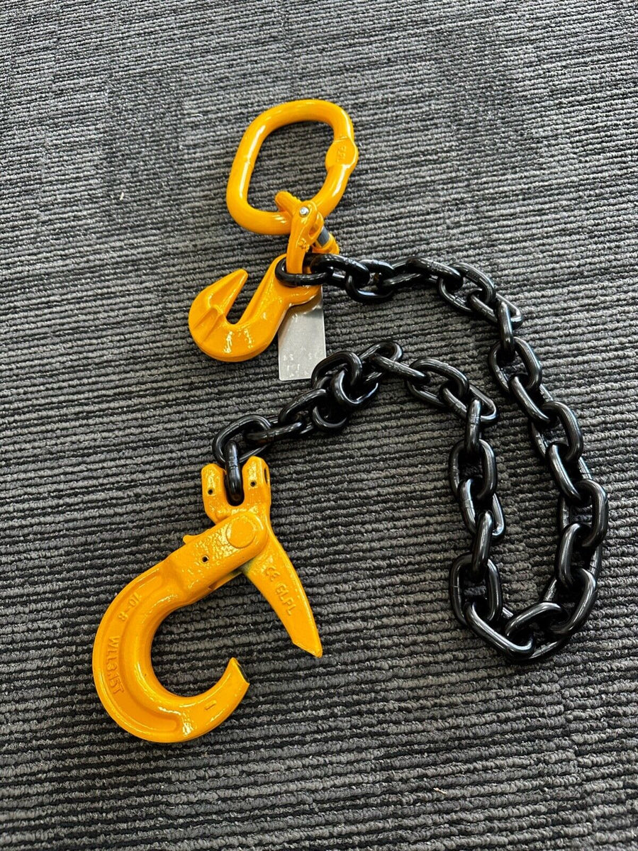 Grade 80 Chain Sling 10mm 1 Leg WLL 3.2Ton Custom Length Clevis Self L ...