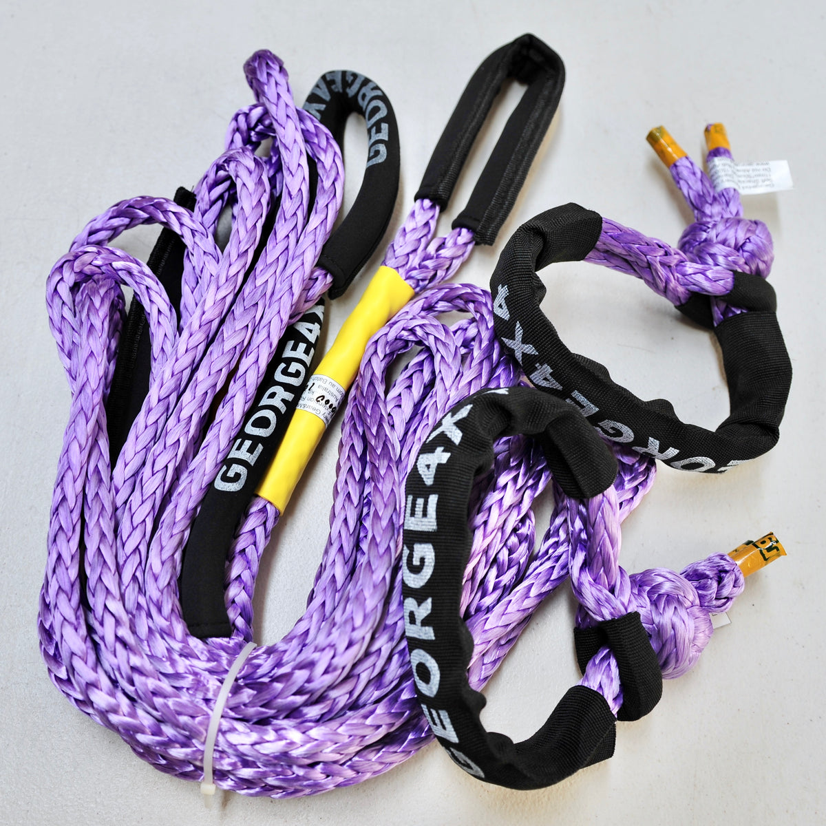 9500kg Extension Tow Rope(Purple)+ 2*Soft Shackles 15000kg -- 4x4 Winc ...