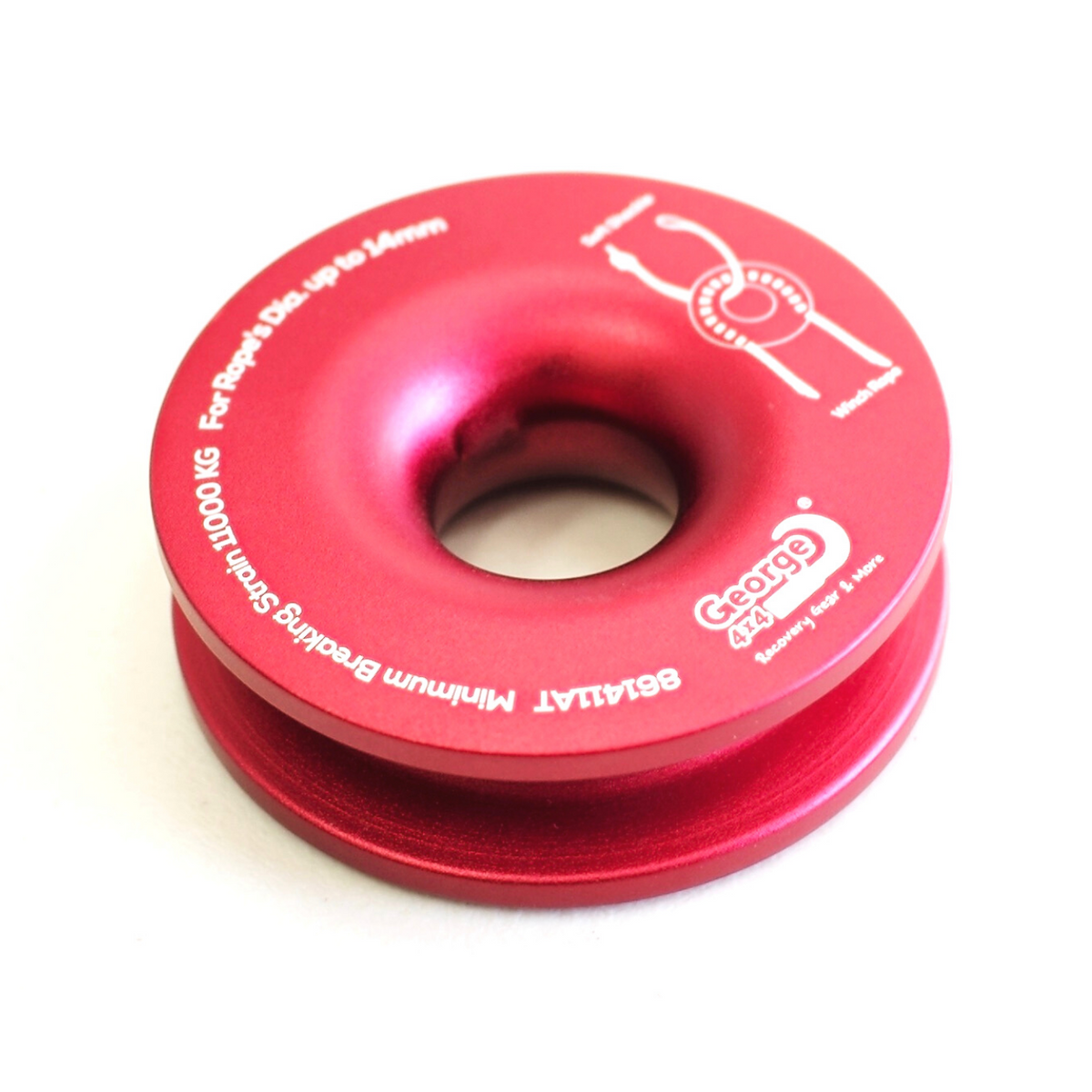 4WD Recovery Snatch Ring 11000kg, Ideal for Soft Shackle & Winch Rope ...