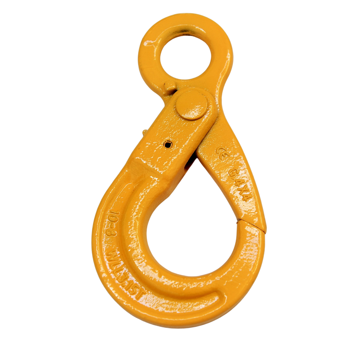 G80 Self Locking Safety Hook 10mm WLL 3.15ton Eye Type, Grade 80 Chain ...