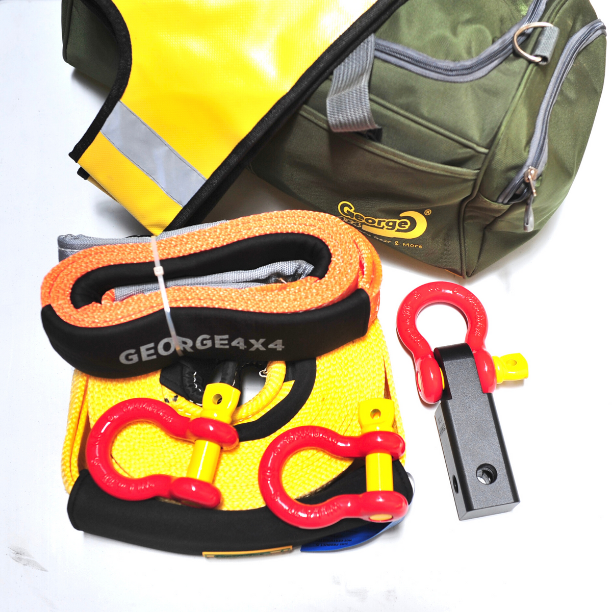 4WD Recovery kit BASIC: 11000kg Snatch Strap + 3*Rated Shackles + Tow ...