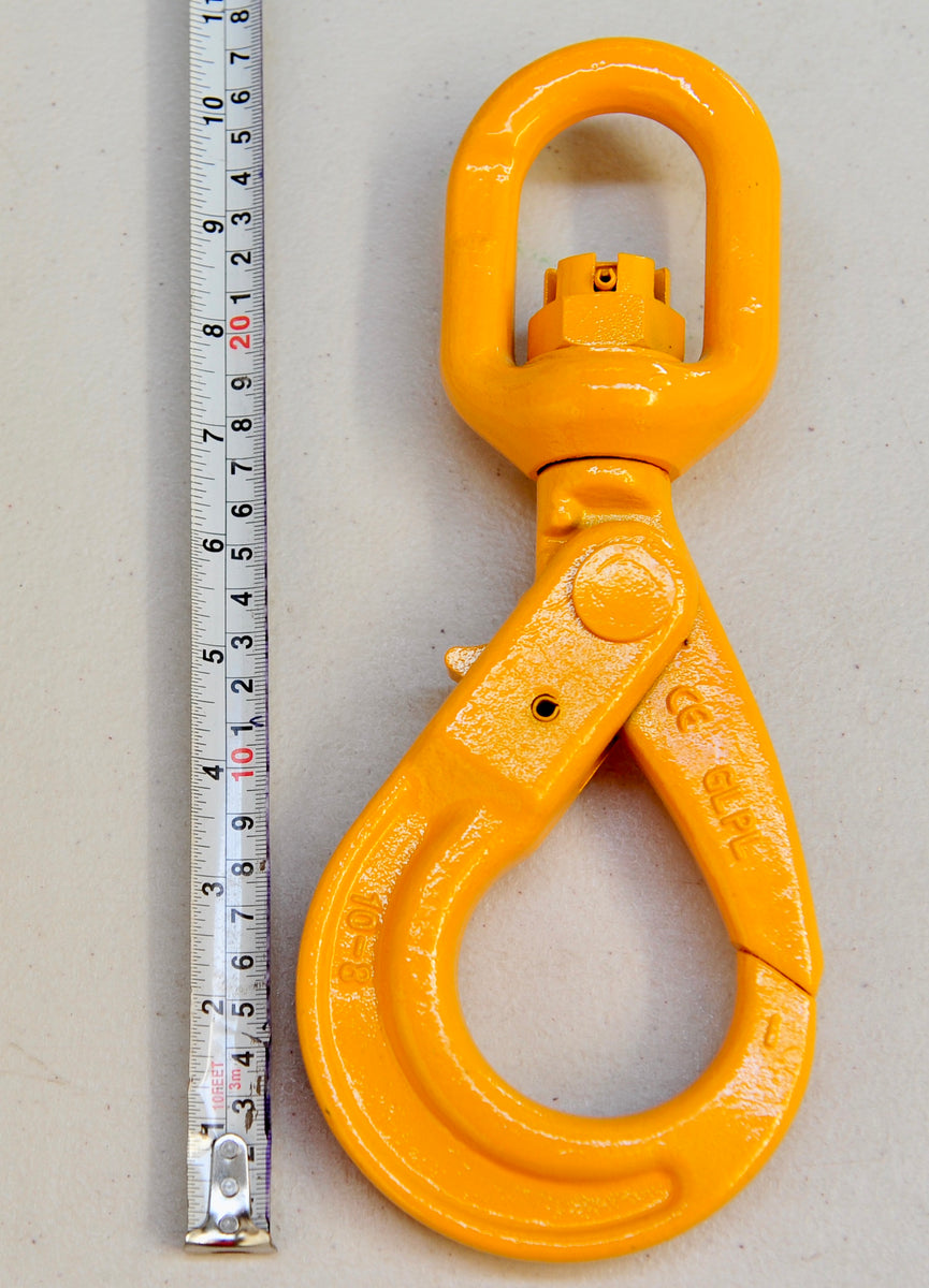 G80 Swivel Self Locking Safety Hook 10mm WLL 3.15ton, Grade 80 Chain L ...