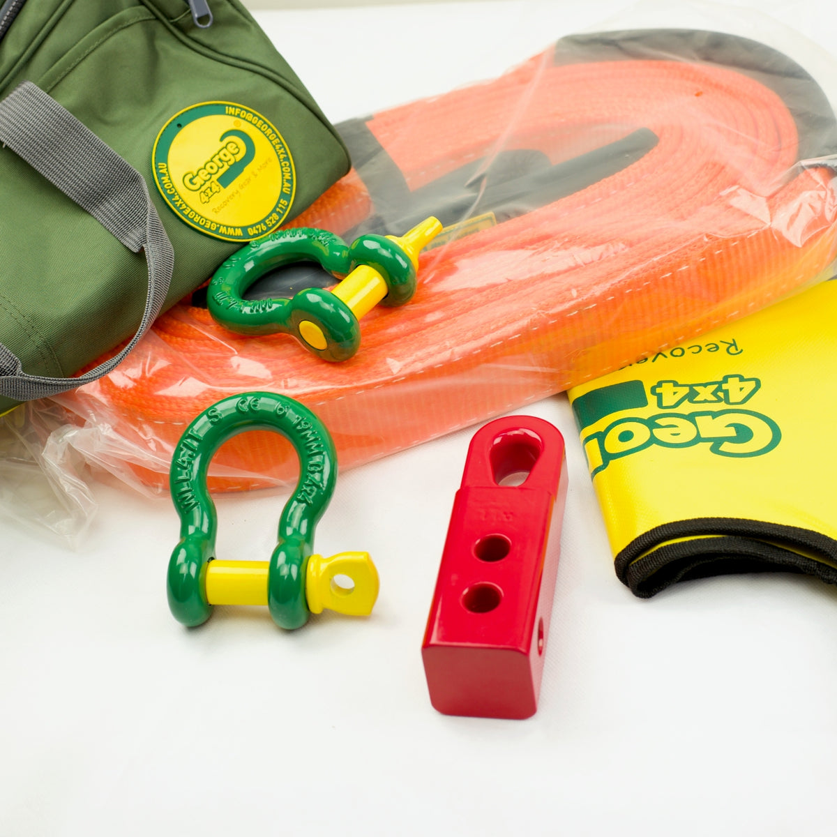 Recovery Kit 17000kg 6pcs: Snatch Strap+Hitch+Rated Shackle+Damper+Bag ...